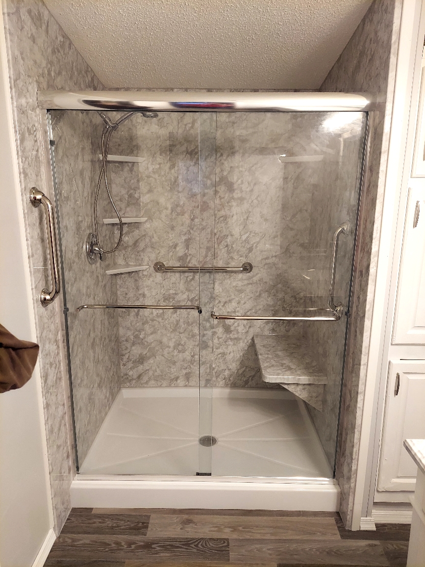 Manchester PA Mobile Home Shower Remodel | H & M Mobile Home Remodelers